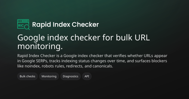 Rapid Index Checker Unveils Bulk Tool for Google Index Verification ...